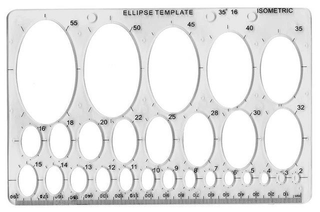 ELLIPSE MODÈLE POCHOIR - MAJOR BRUSHES EUR 6,29 - PicClick FR