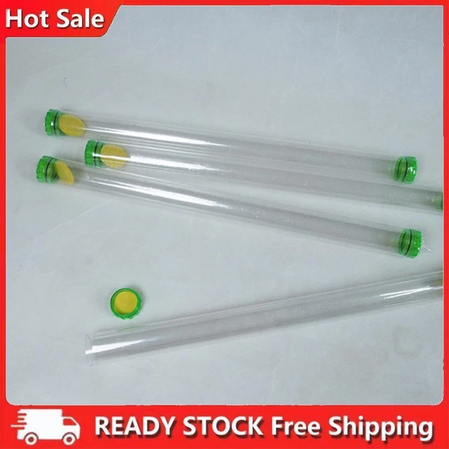 PLASTIC FISH FLOAT Tube Clear Fishing Floats Container Floats Holders ...