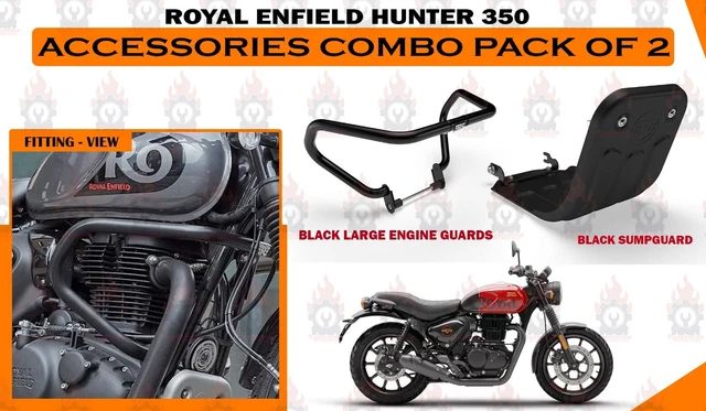 ROYAL ENFIELD &LARGE Engine Guard & Sump guard For Hunter 350" EUR 183 ...