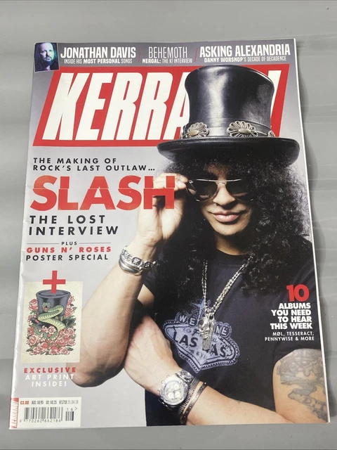 KERRANG MAGAZINE SLASH Cover 21/04/2018 Plus Guns And Roses Posters (m2 ...