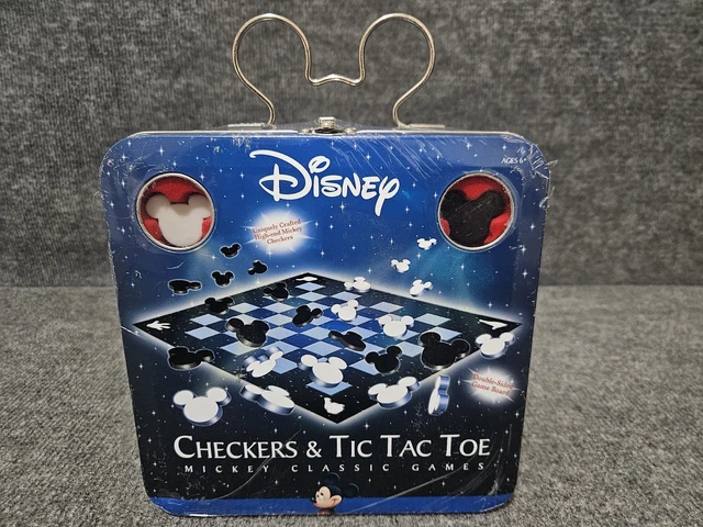 DISNEY MICKEY CLASSIC Games CHECKERS & TIC TAC TOE in Tin Case $43.19 ...