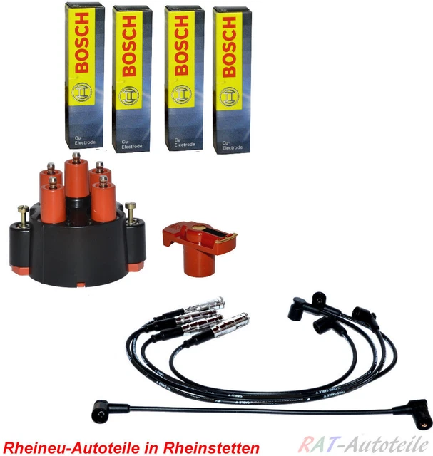 VERTEILERKAPPE + LÄUF + 4xZündke + Zündkabel SET MERCEDES190 W201 124 EUR 65,95 - PicClick DE