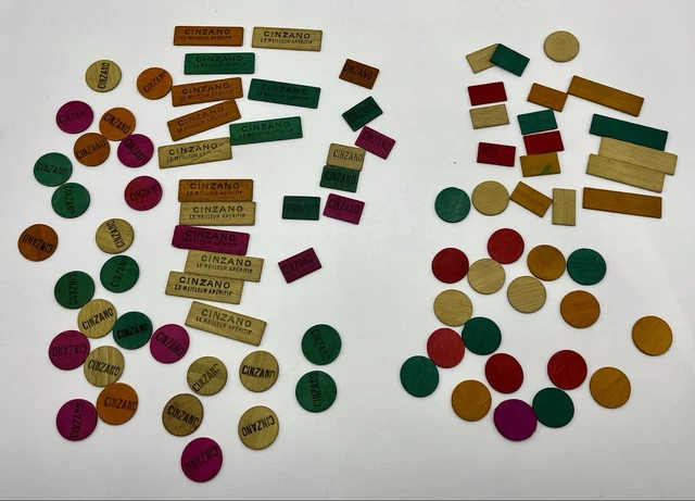 LOT DE JETONS en bois avec une majorité de Cinzano EUR 17,90 - PicClick FR
