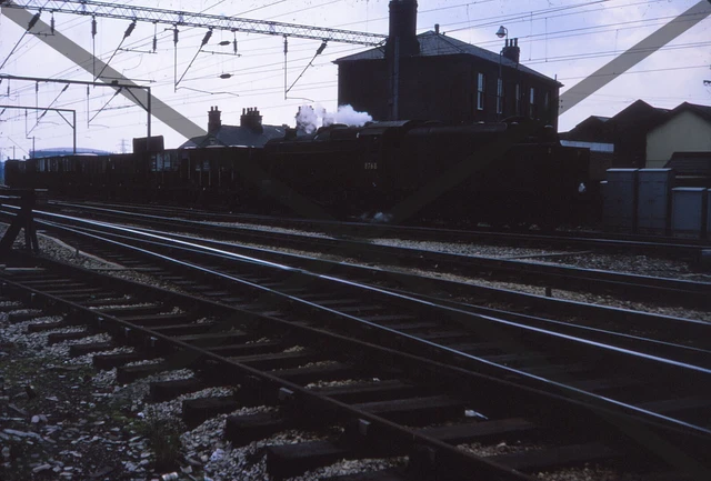 RAILWAY LOCOMOTIVE 35MM Slide – Lms 8F 48768 On Freight At Stoke On ...