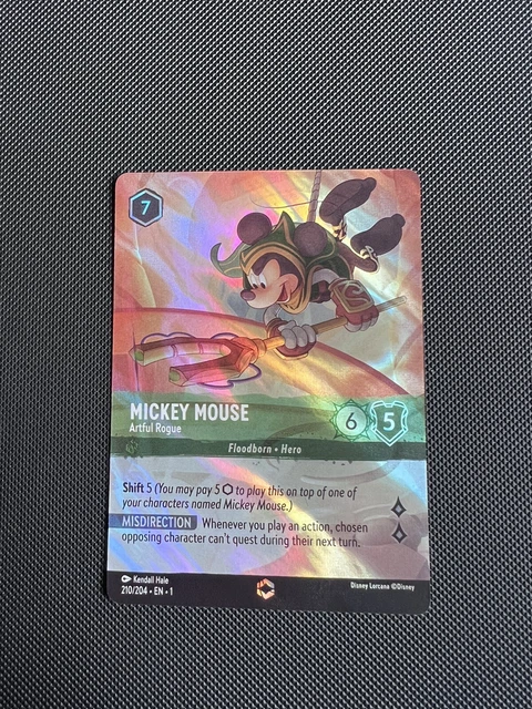 DISNEY LORCANA - Mickey Mouse, Artful Rogue - Enchanted Rare 210/204-en ...