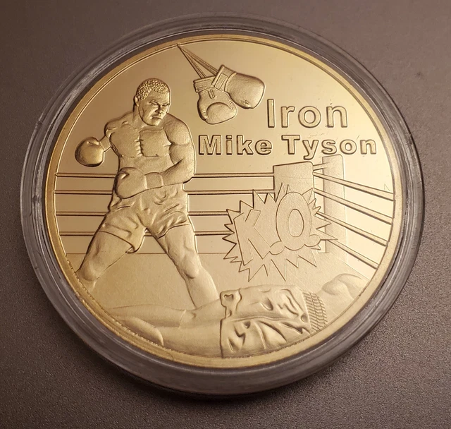 MIKE TYSON GOLD Coin World Heavyweight Champion Boxing Fury Gloves Belt ...