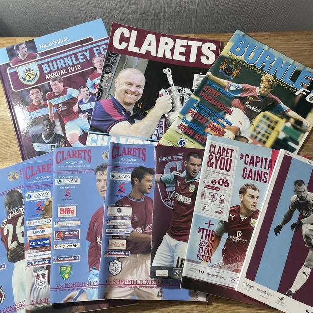 BURNLEY FOOTBALL PROGRAMMES And Magazine Bundle Job Lot X10 £14.00 ...