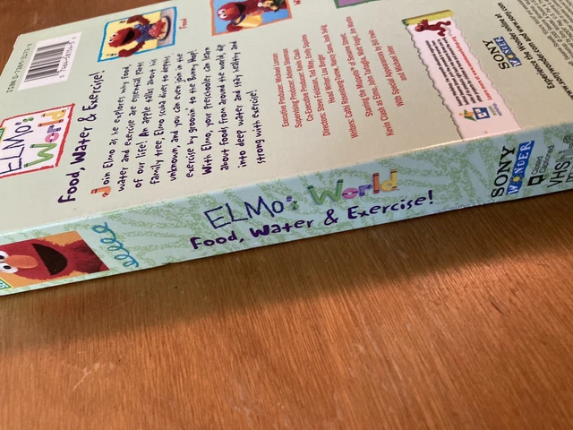 RARE VHS SESAME Street Elmos World Food Eau Et Exercice VHS HTF 2005 ...
