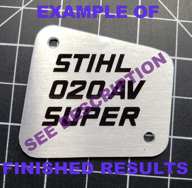 STIHL 020 AV Super badge plate "full overlay vinyl decal" £4.58 ...
