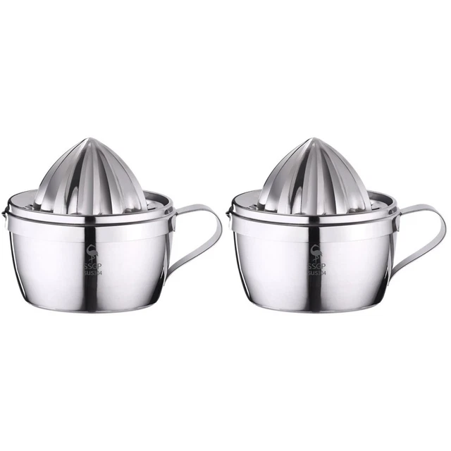 2 COUNT LEMON Squeezer Manual Portable Juicer Fruit Hand Press Orange £ ...