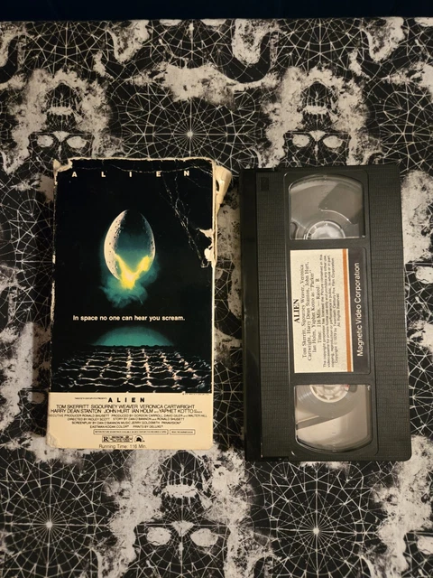 RARE VINTAGE 1980 Alien First Print Magnetic VHS Sci Fi Horror ...