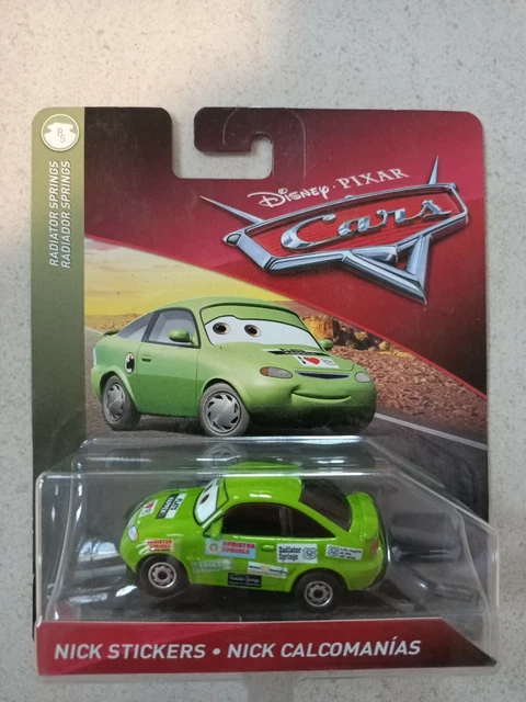 DISNEY PIXAR CARS Radiator Springs Nick Stickers 1:55 Mattel Diecast ...