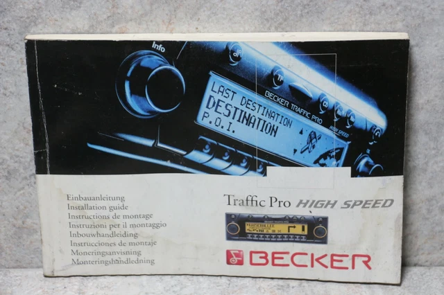 ORIGINAL MERCEDES BENZ BECKER installation instructions for traffic pro ...