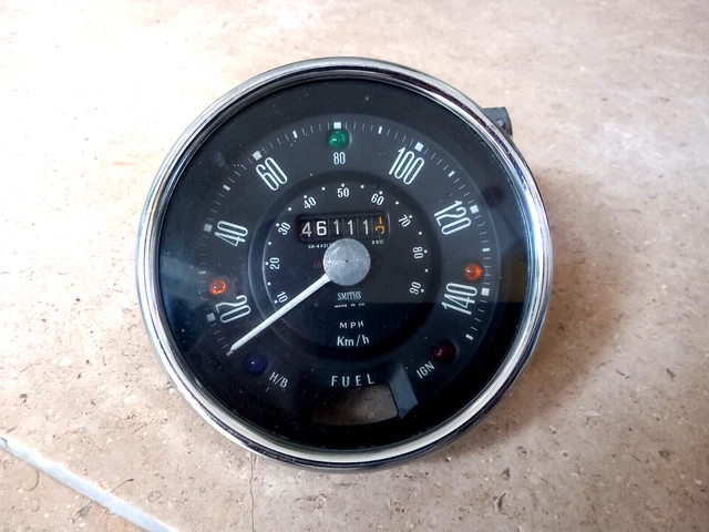 CLASSIC MINI COOPER S Smiths Mk1 Export Kph Speedo Speedometer Clock ...