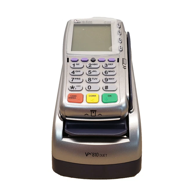 VERIFONE VX810 DUET Full Pinpad Payment Terminal 14.4K/10BT 8MF/4MS SC ...