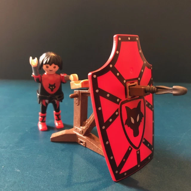 PLAYMOBIL KNIGHT & Castles Figures: Knight With Ballista - Red Wolf EUR ...
