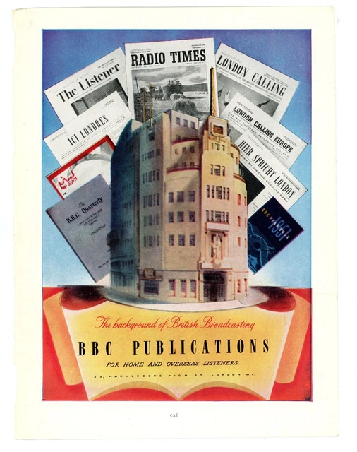 BBC PUBLICATIONS BRITISH Broadcasting Print Ad advert advertisement ...