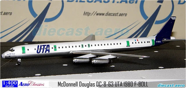**RARE** MCDONNELL DOUGLAS DC-8-63 UTA 1980 F-BOLL AeroClassics 1:400 ...