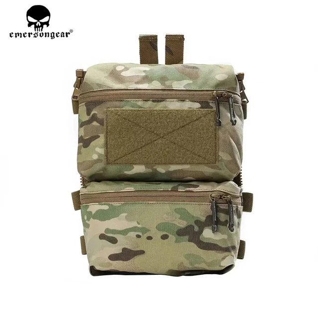 EMERSON TACTICAL ZIP-ON Back Panel Pouch Banger Plate Carrier Bag For ...