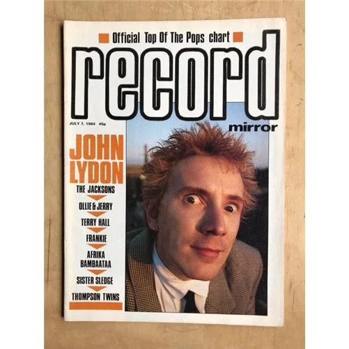 PUBLIC IMAGE LTD Record Mirror Magazine July 7 1984 John Lydon Cover ...