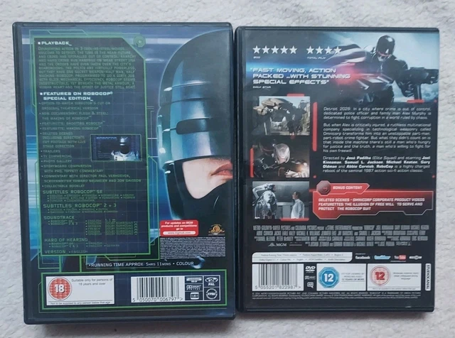ROBOCOP TRILOGY DVD Box Set Robocop 1, 2, 3 + REMAKE UK R2 SCI FI DVD ...
