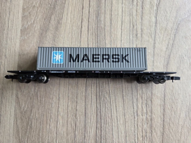GRAHAM FARISH N Gauge Container Wagon With Maersk 45ft Container £24.99 ...