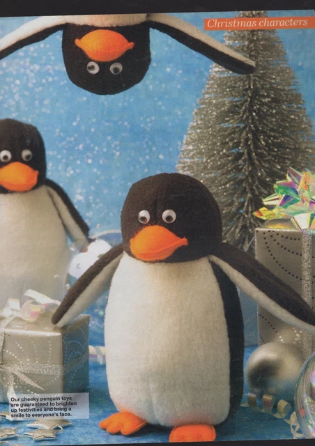 ALAN DART SEWING How To Make Pattern -3 Playful Penguins Frolicking In ...