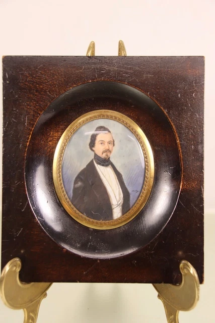 ANTIKES BIEDERMEIER MINIATUR Portrait signiert Lupenmalerei EUR 149,00 - PicClick DE