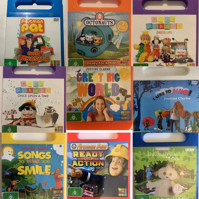 CHILDRENS DVDS POSTMAN Pat Octonauts Play School Justine Clark Fireman ...