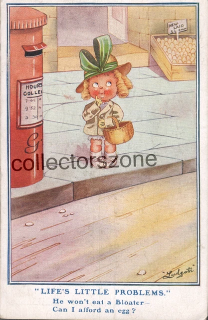LUDGATE ARTIST HUMOUR Postcard " Life Little Problems posted 1921 £6.00 ...