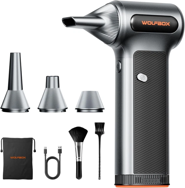 WOLFBOX MF200 ELECTRIC Air Duster with Removable Battery, Super Power ...