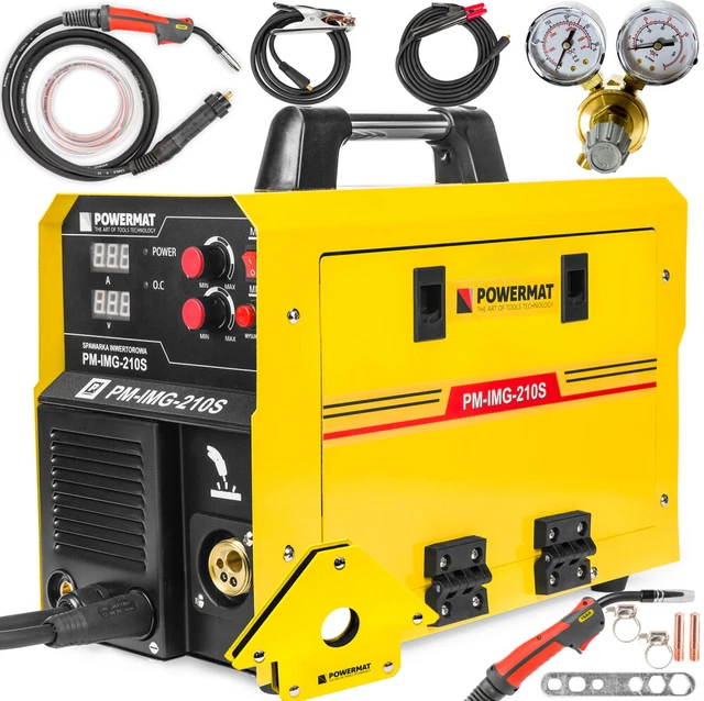 POWERMAT PM-IMG-210S 210A MIG/MAG/MMA inverter MIG welder device ...