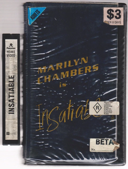 RARE BETA VIDEO Tape MARYLIN CHAMBERS INSATIABLE Clamshell Betamax ...