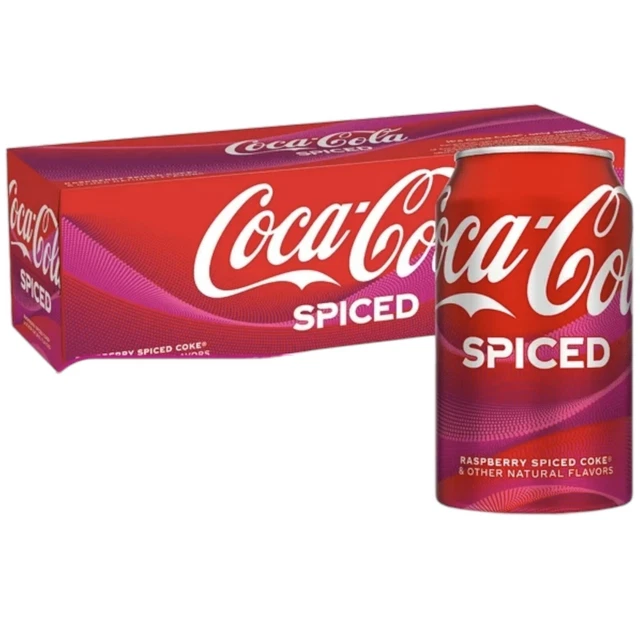 COCA COLA SPICED Soda Soft Drink 12 Pack Coke Soda Pop 12oz Cans Pack ...