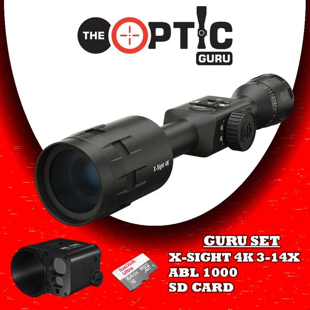ATN X-SIGHT 4K Pro 3-14x Smart Day/Night Rifle Scope +FREE Set: ABL ...