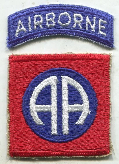 VINTAGE US ARMY 82nd Airborne Color Patch W/Airborne Tab Cut Edge £11. ...