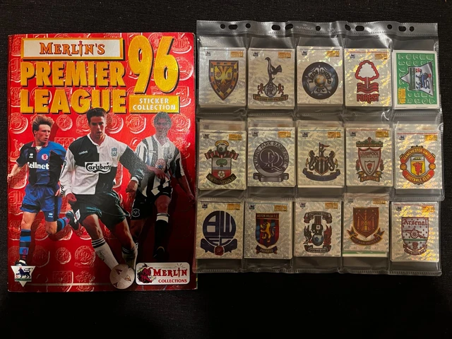 SET MERLIN'S COMPLET Stickers Premier League 1996 96 + Empty Album No ...