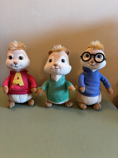 TY ALVIN & The Chipmunks Bundle Soft Plush Toy - Alvin Simon And ...
