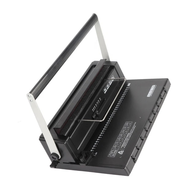 BINDING MACHINE SPIRAL Coil Wire Binder 34 Square Holes Punching 12 ...