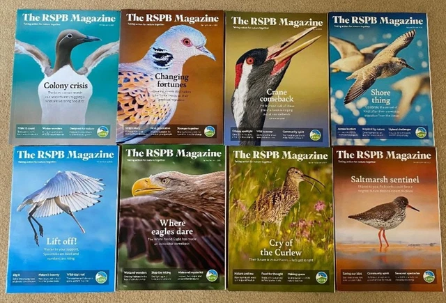 COMPLETE SET 8 RSPB MAGAZINES 2024 2025 includes latest Autumn/Winter ...