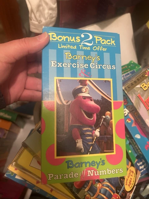 BARNEY - EXERCISE Circus / Parade Of Numbers (Double Pack) (VHS, 1997 ...