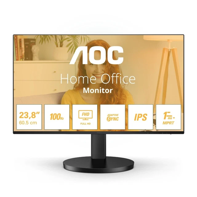 MONITEUR LED AOC 24B3HA2 23,8" Full HD 1920x1080 IPS HDMI/VGA noir EUR ...