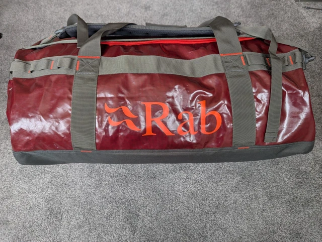 RAB 80 LITRE duffle bag. Red/black colour. Very good condition -no rips ...