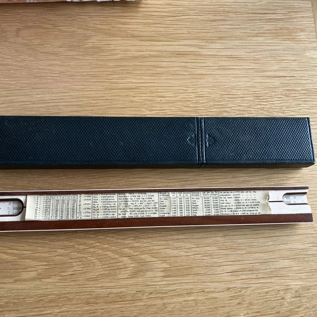 Vintage Pic Trade Mark Sliding Scientific Rule And Case £10 99 Picclick Uk