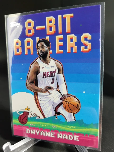 2025-26 TOPPS BASKETBALL- Dwaye Wade 2 Card Insert Lot-Featuring 8-Bit ...
