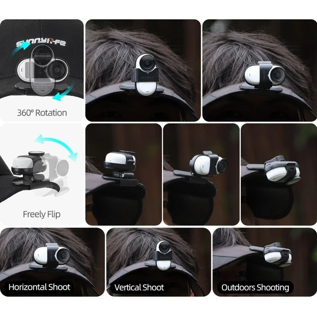 BRIM CLIP HAT Clip Camera Cap Holder for Insta360 GO 3/GO 3S Camera ...