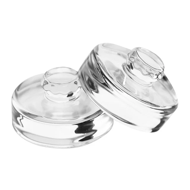 2PCS HEAVY GLASS Fermentation Weights Lids - Weights Lid With Grooved ...