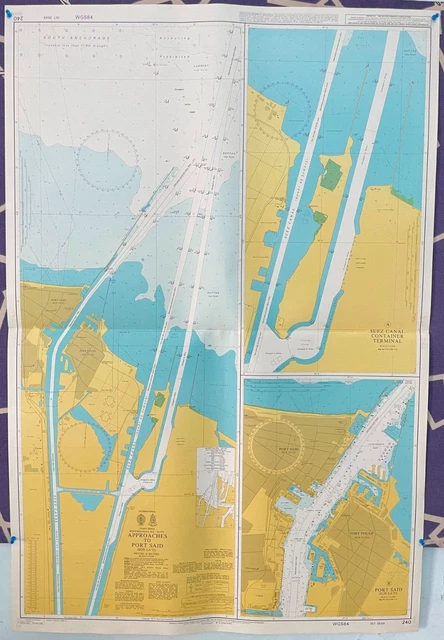ADMIRALTY 240 APPROACHES TO PORT SAID SUEZ CANAL CONTAINER TERMINAL Map ...