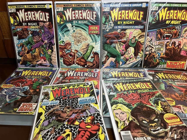 VINTAGE 1970’S MARVEL BRONZE HORROR COMIC WEREWOLF BY NIGHT 10-LOT vs ...