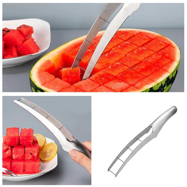 WATERMELON SLICER CUTTER Stainless Steel Cube Slicer Fruit Cutting ...